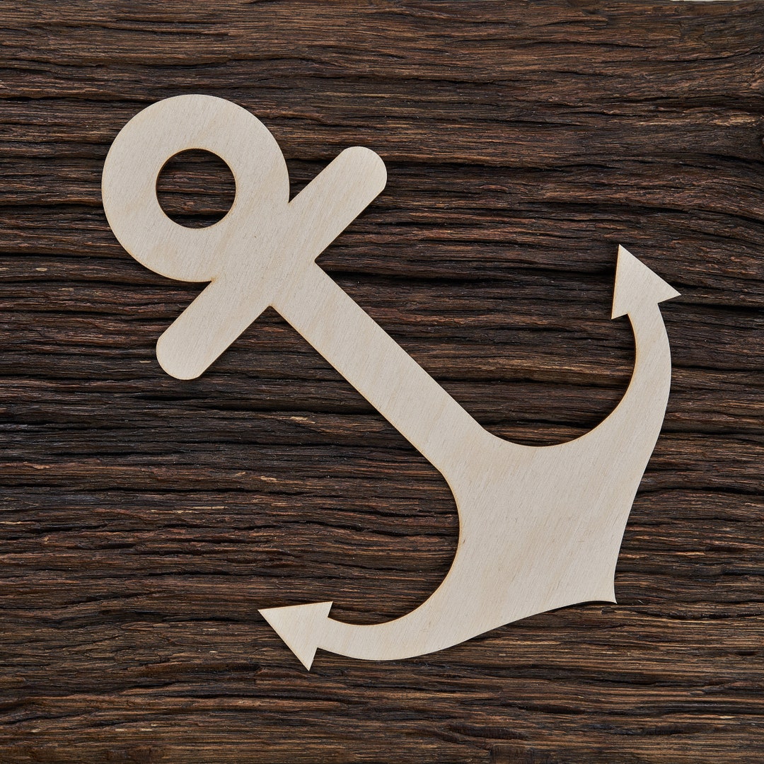 Wooden Anchor for Crafts - Laser Cut - Blank Shape - Home Decoration ...