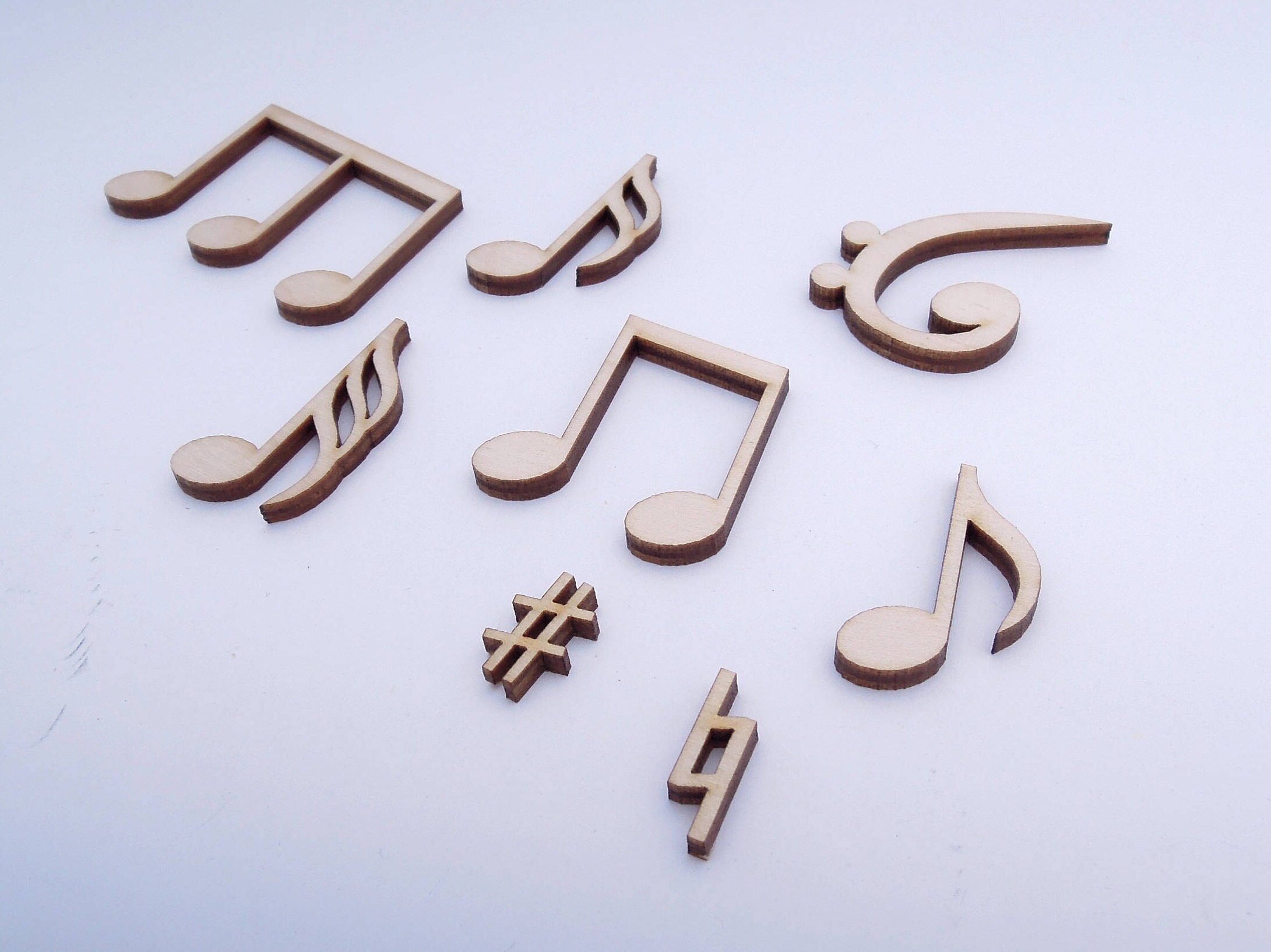 Wooden Music Notes for Crafts Laser Cut Home Decoration | Etsy