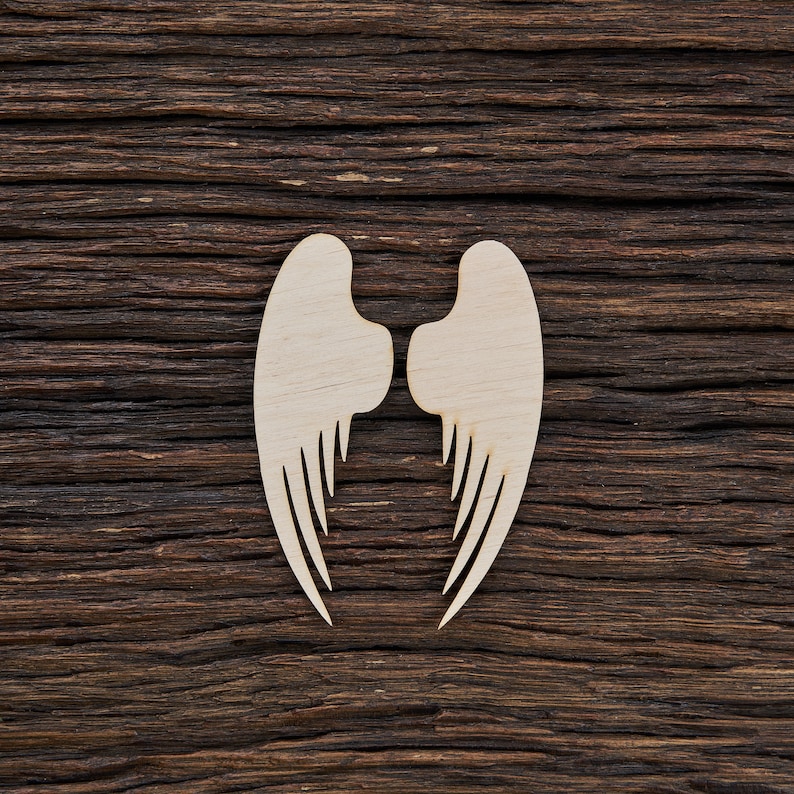 Forma de alas de ángel de madera para manualidades y | Etsy