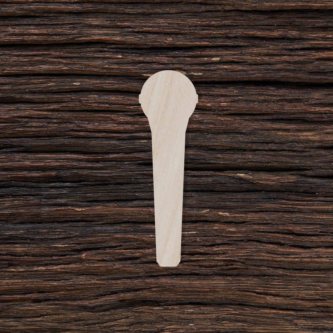 Wooden Microphone for Crafts and Decorations - Microphone Shape ...