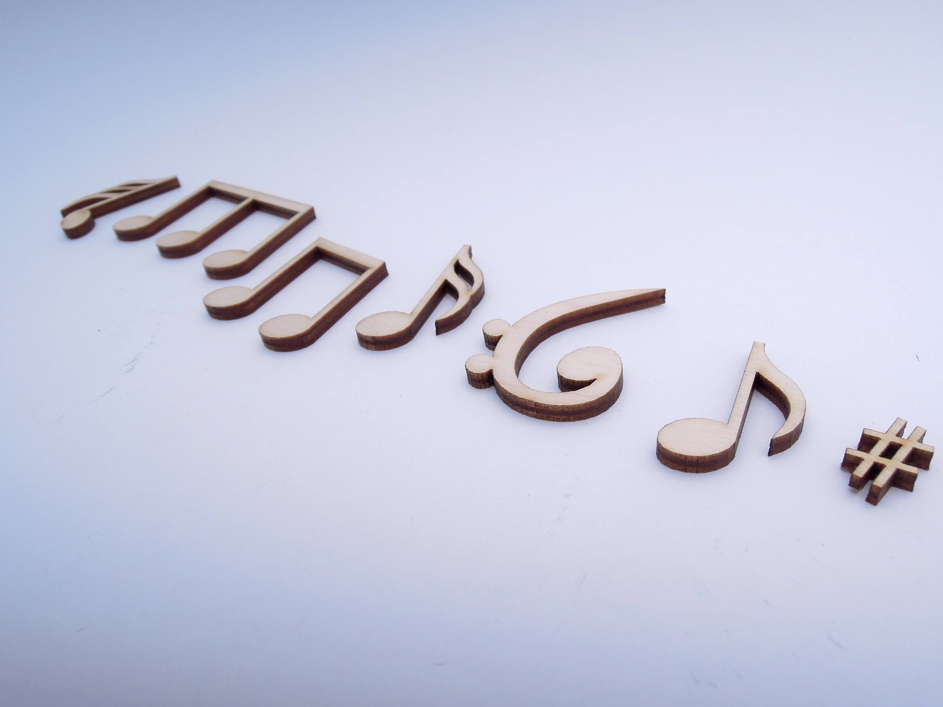 Wooden Music Notes for Crafts Laser Cut Home Decoration - Etsy