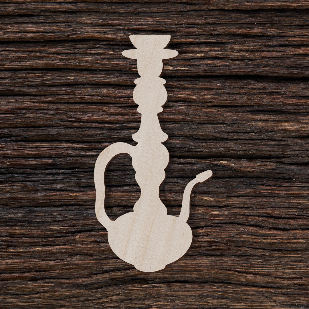 Wooden Hookah for Crafts and Decorations - Blank Craft Shape - Wooden ...