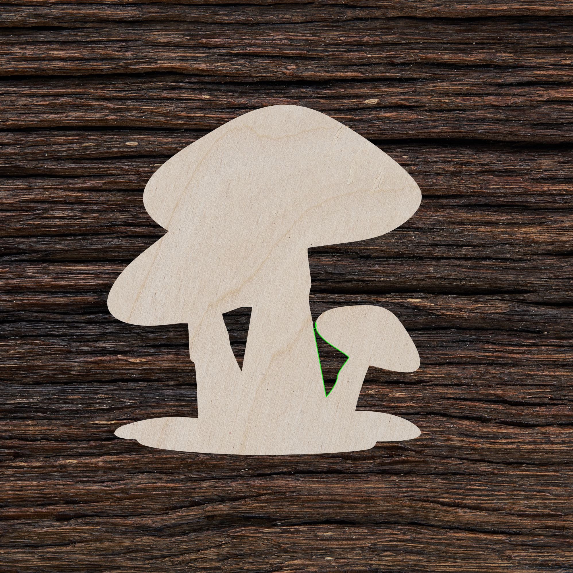 Wooden Mushrooms Shape For Crafts And Decoration Laser Cut | Etsy
