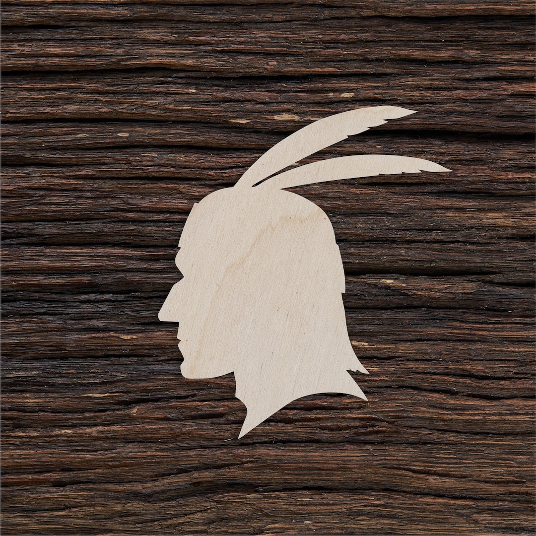 Wooden Indian Head Shape for Crafts and Decoration - Laser Cut - Native ...