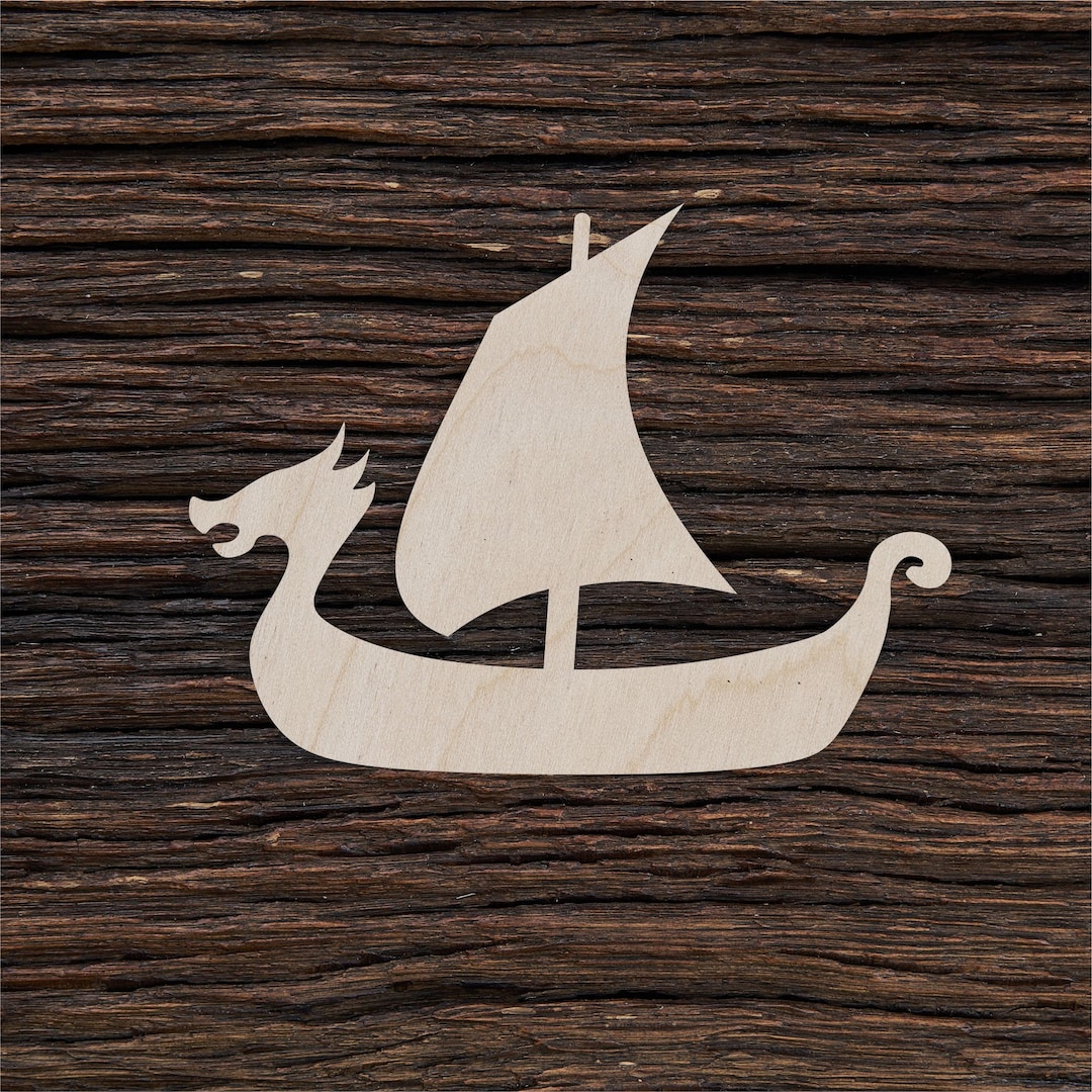 Wooden Viking Ship Shape for Crafts and Decoration - Laser Cut - Viking ...