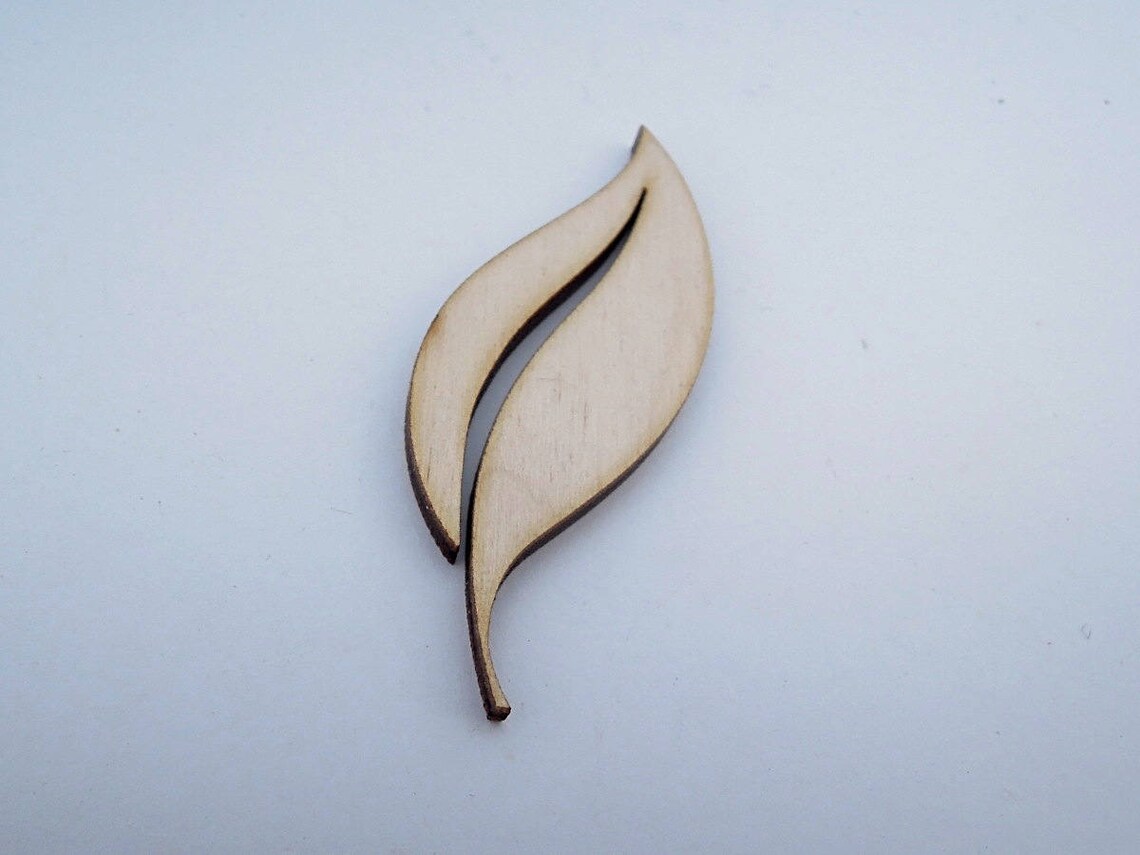Wooden Leaf Shape for Crafts Laser Cut Leaf Decor Wooden | Etsy