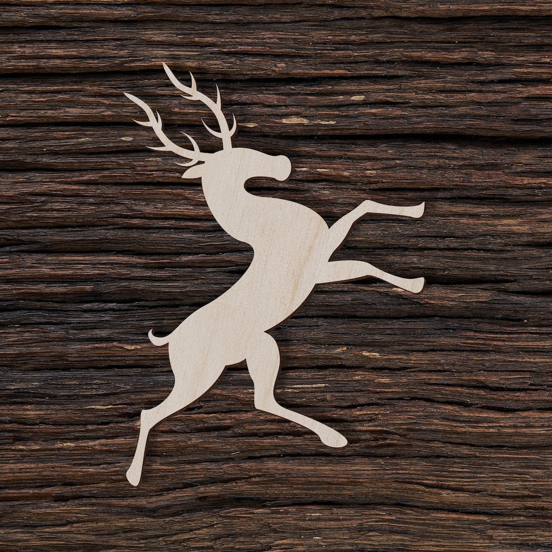 Wooden Heraldic Deer for Crafts and Decorations - Wooden Blanks - Craft ...