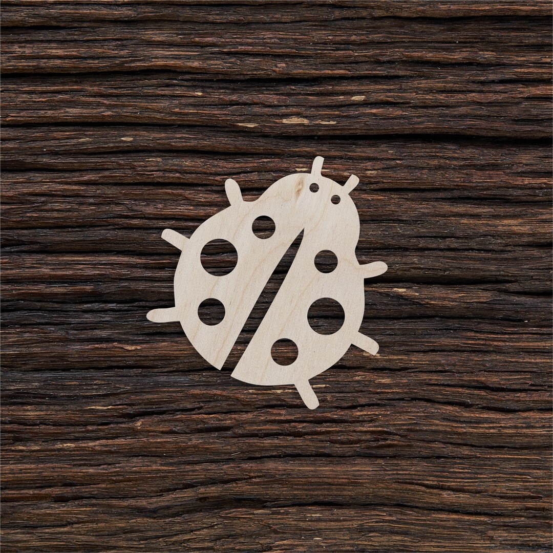Wooden Ladybug Shape for Crafts and Decoration - Laser Cut - Lady Bug ...