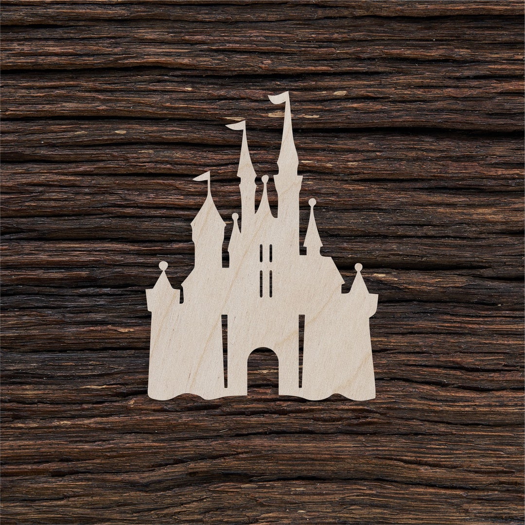 Wooden Castle Shape for Crafts and Decoration - Laser Cut - Mickey ...