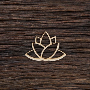Wooden Lotus Shape for Crafts and Decoration - Laser Cut - Lotus Flower ...