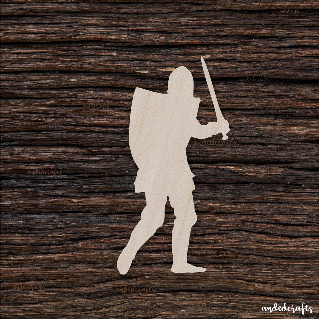 Wooden Medieval Warrior Shape for Crafts and Decoration - Laser Cut ...
