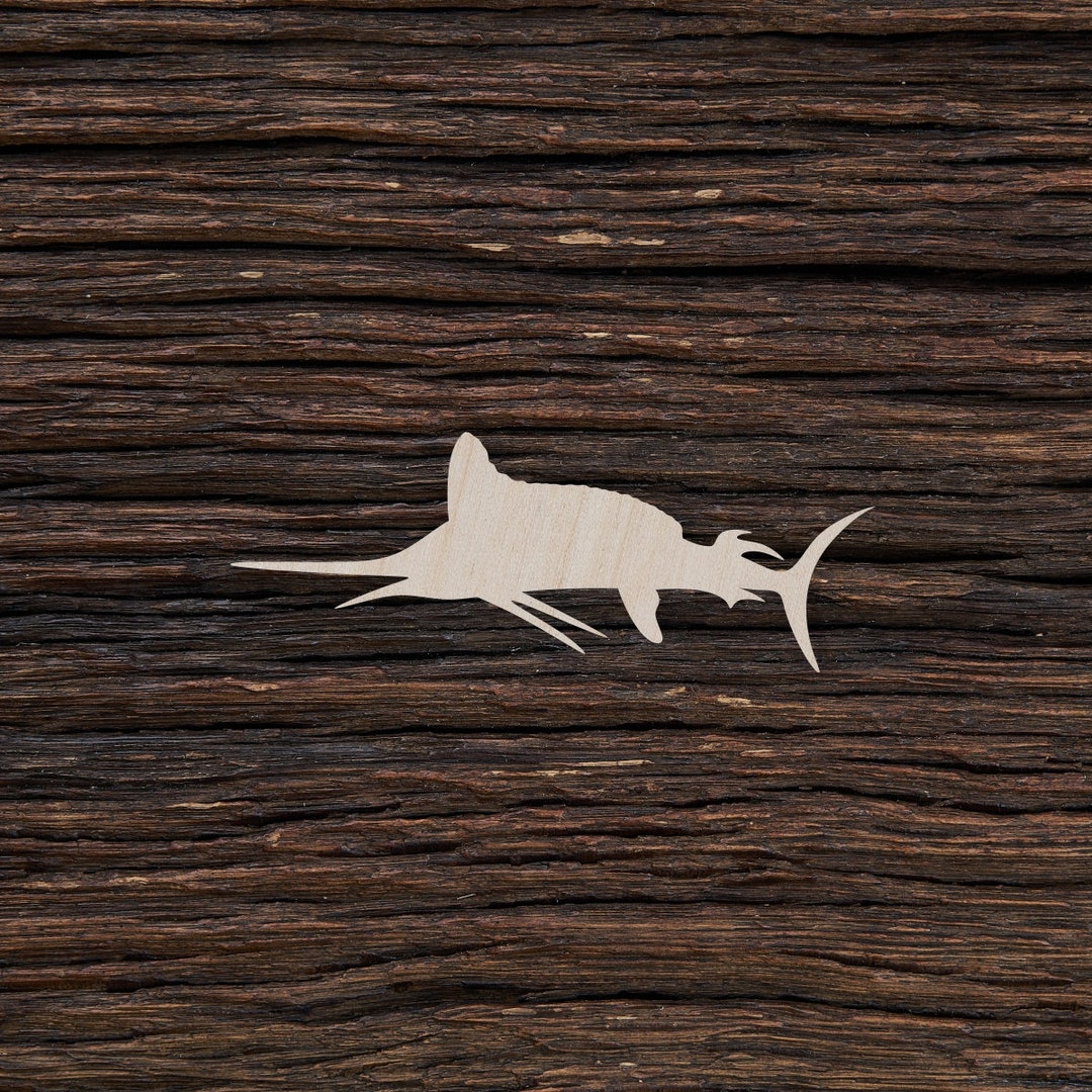 Wooden Marlin for Crafts and Decorations - Marlin Shape - Marlin ...