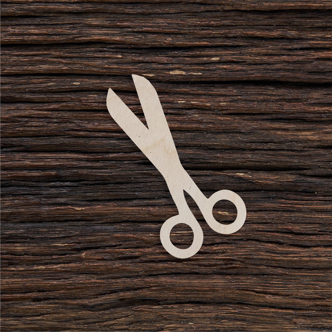 Wooden Scissors Shape for Crafts and Decoration - Laser Cut - Scissors ...