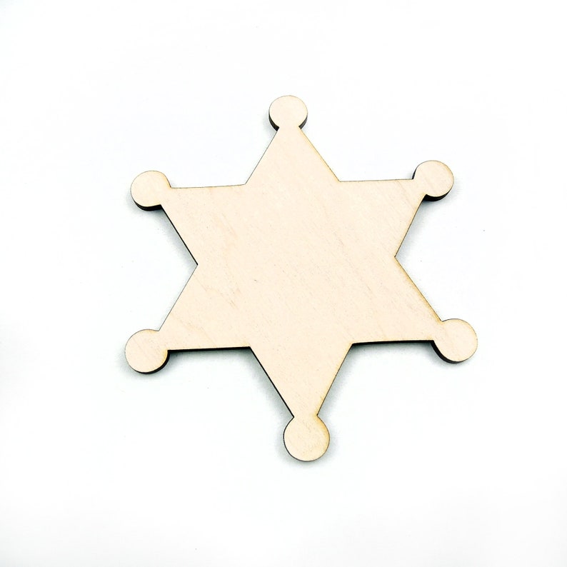 Wooden Sheriff Badge Shape for Crafts and Decoration Laser | Etsy