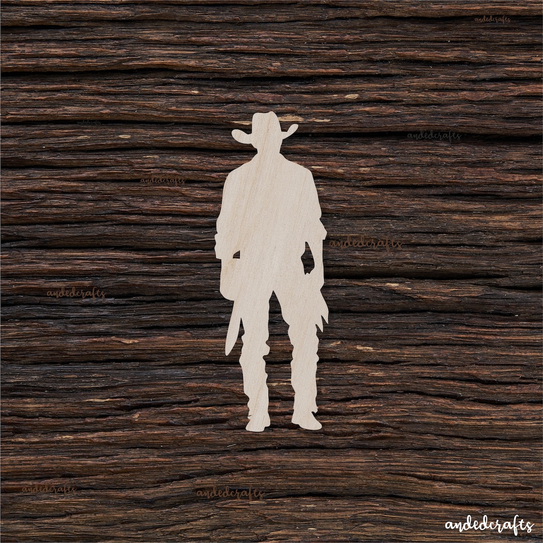 Wooden Cowboy for Crafts and Decorations - Wooden Blanks - Craft Blanks ...