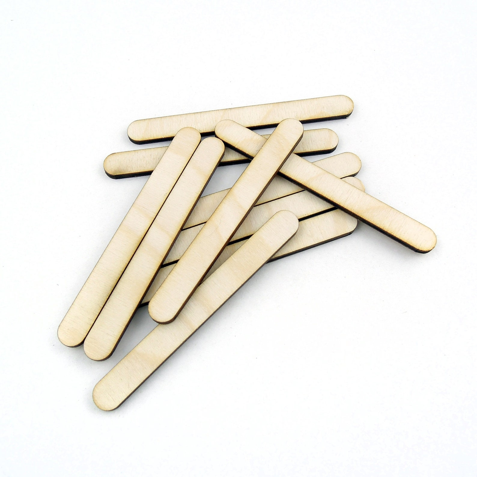 10 Wooden Craft Stick Shapes for Crafts and Decoration Laser - Etsy