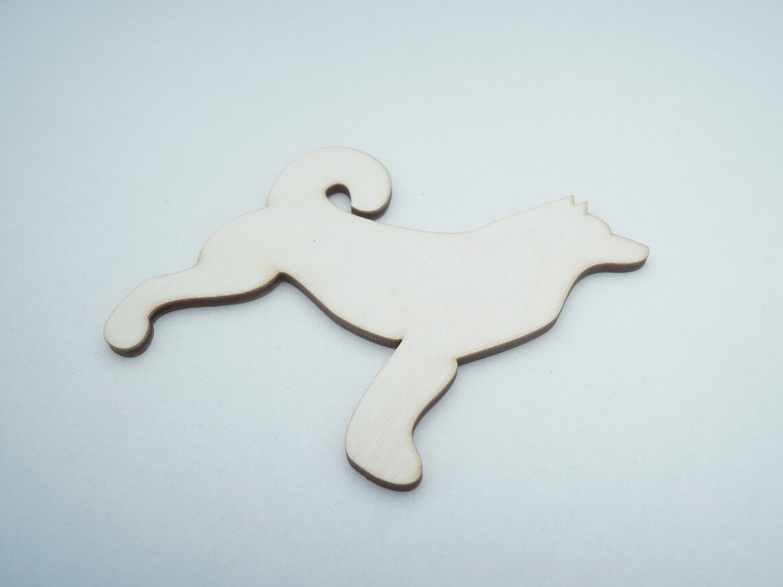 Wooden Husky Dog Shape for Crafts and Decoration Laser Cut - Etsy