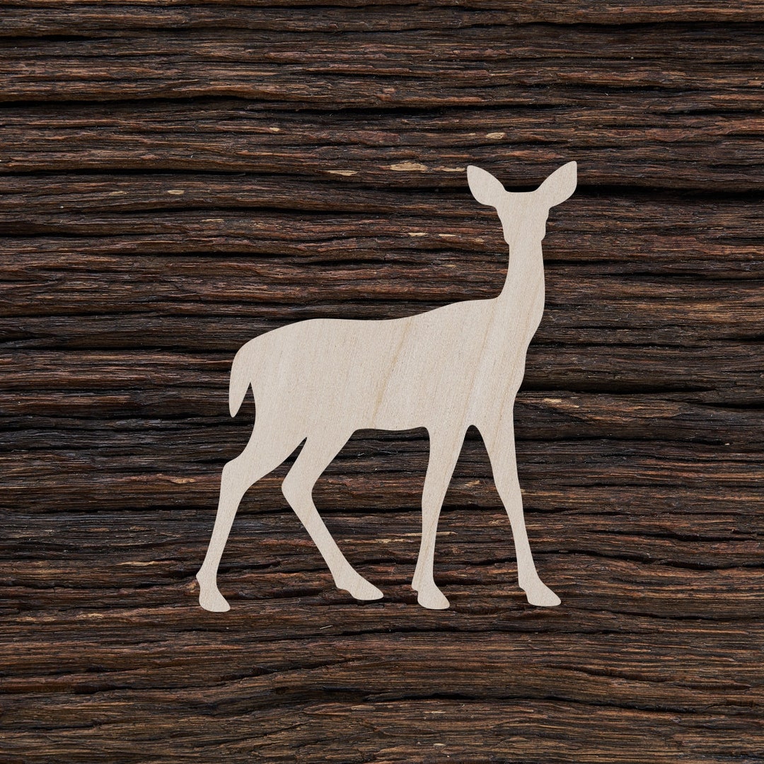Wooden Doe for Crafts and Decorations - Doe Earrings - Doe Cut Out ...