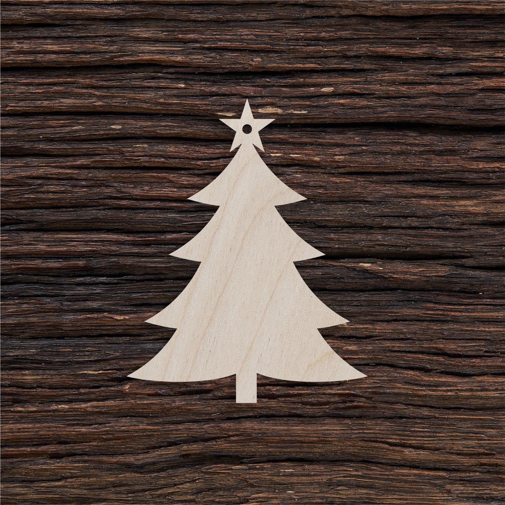 Wooden Christmas Tree Decoration Shape for Crafts and Decoration ...