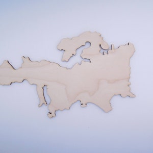 Wooden Europe Map for Crafts Laser Cut Europe Continent - Etsy