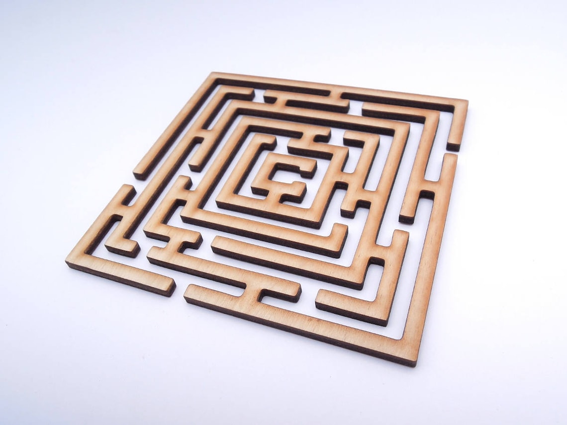 Wooden Labyrinth for Crafts Laser Cut Labyrinth Shape - Etsy