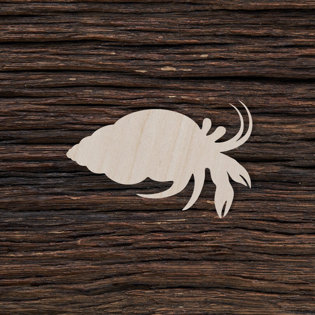 Wooden Hermit Crab for Crafts and Decorations - Hermit Crab Shape ...