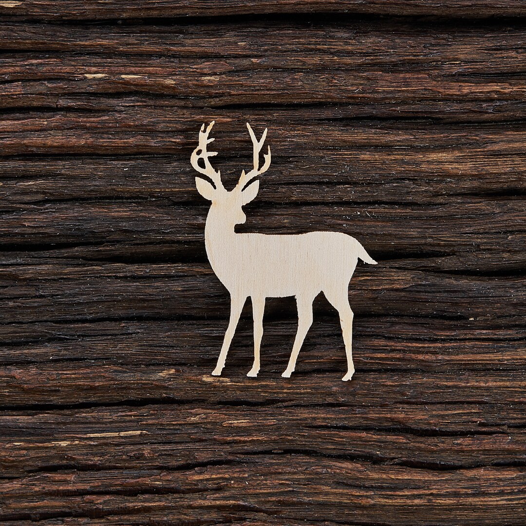 Wooden Deer Shape for Crafts - Laser Cut - Deer Lover Gift - Blank Deer ...