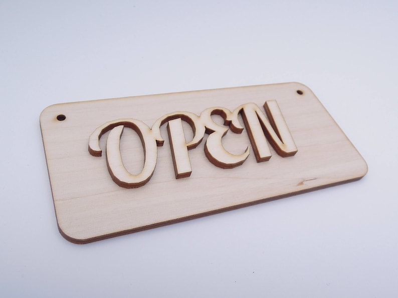 Wooden Open Closed Sign for Crafts Laser Cut Open Sign | Etsy