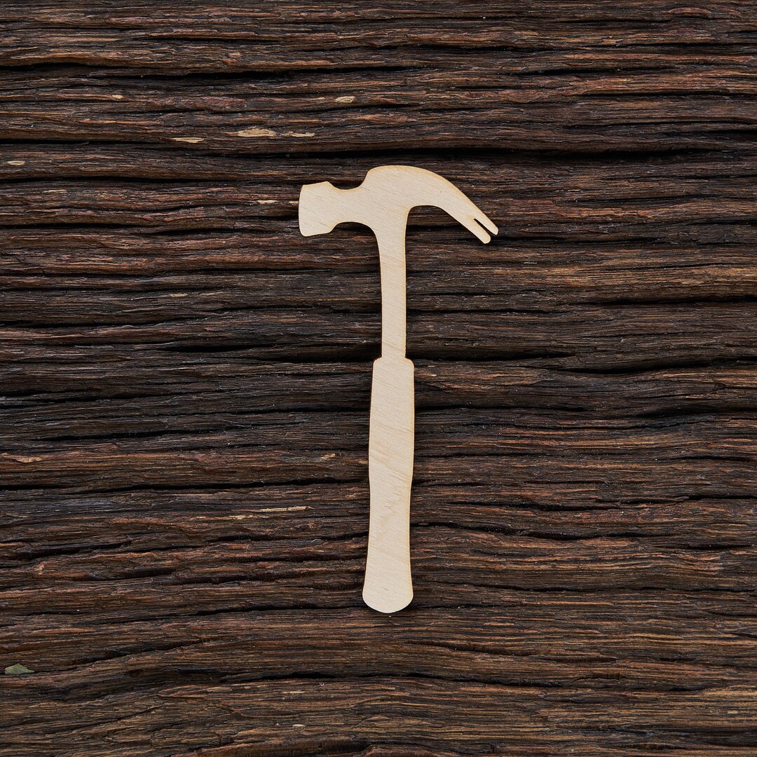 Wooden Hammer Shape for Crafts and Decoration - Laser Cut - Tool Hammer ...