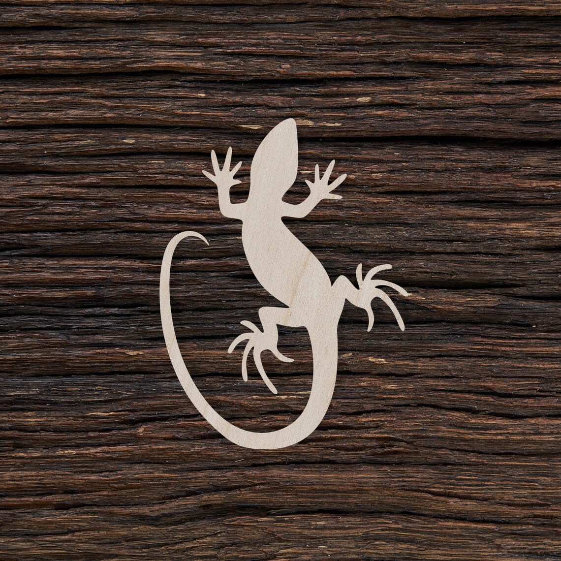 Wooden Lizard for Crafts and Decorations - Lizard Pendant - Lizard ...