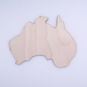 Wooden Australia Shape for Crafts Laser Cut Australia - Etsy