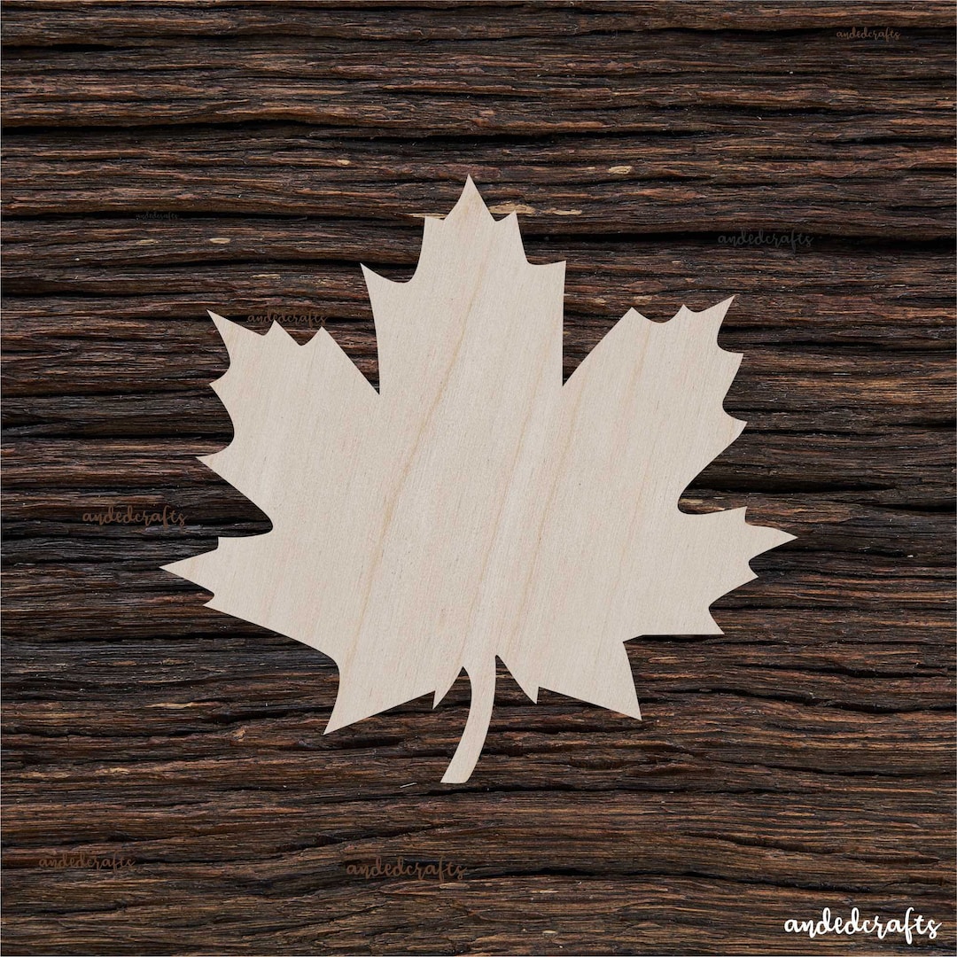 Wooden Maple Leaf for Crafts and Decoration - Laser Cut - Maple Leaf ...