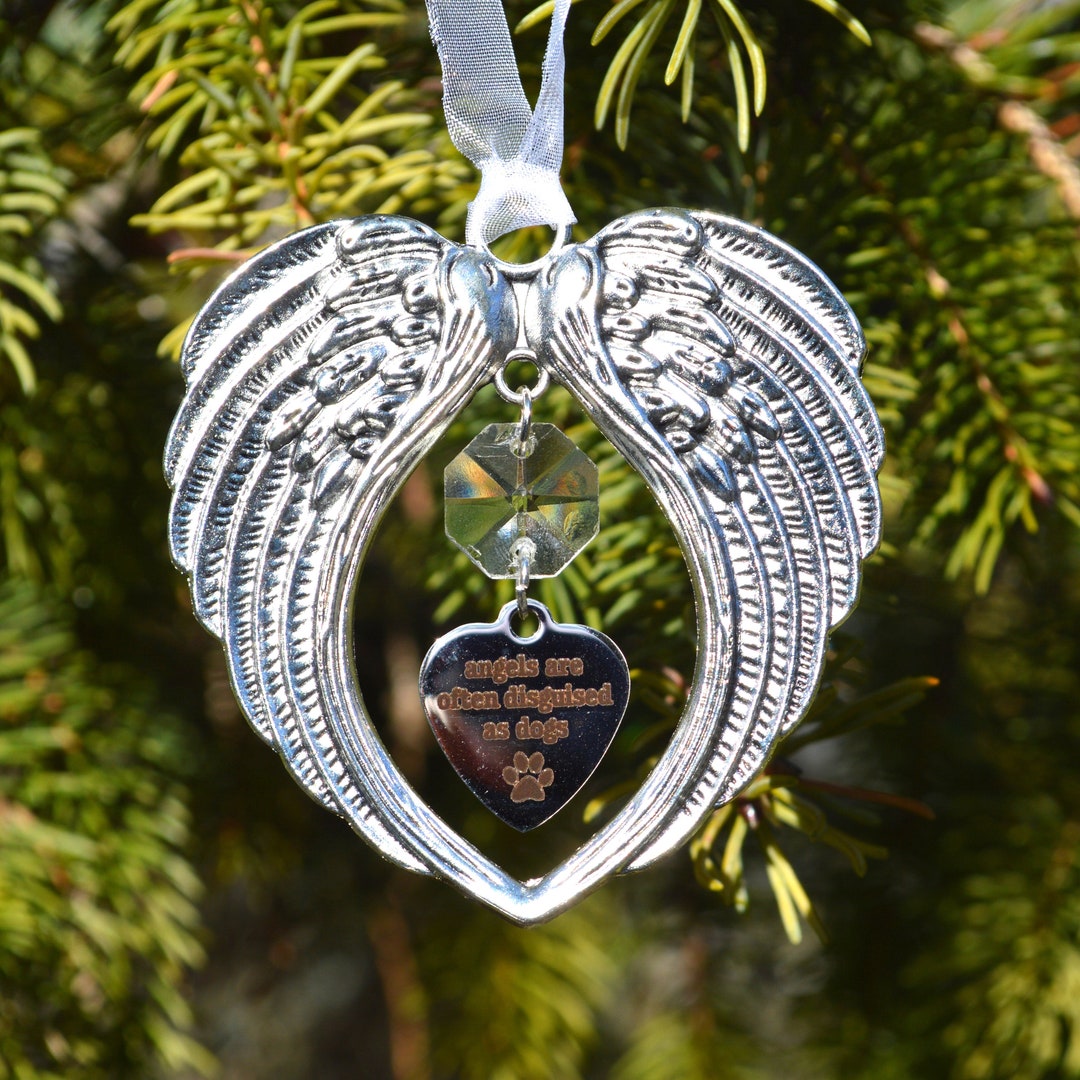 Angels Are Often Disguised as Dogs Pet Loss Silver Angel - Etsy