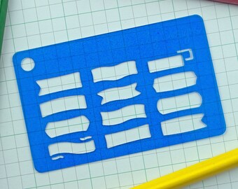 Japanese Banners Hobonichi Planner Stencil 124 credit Card | Etsy