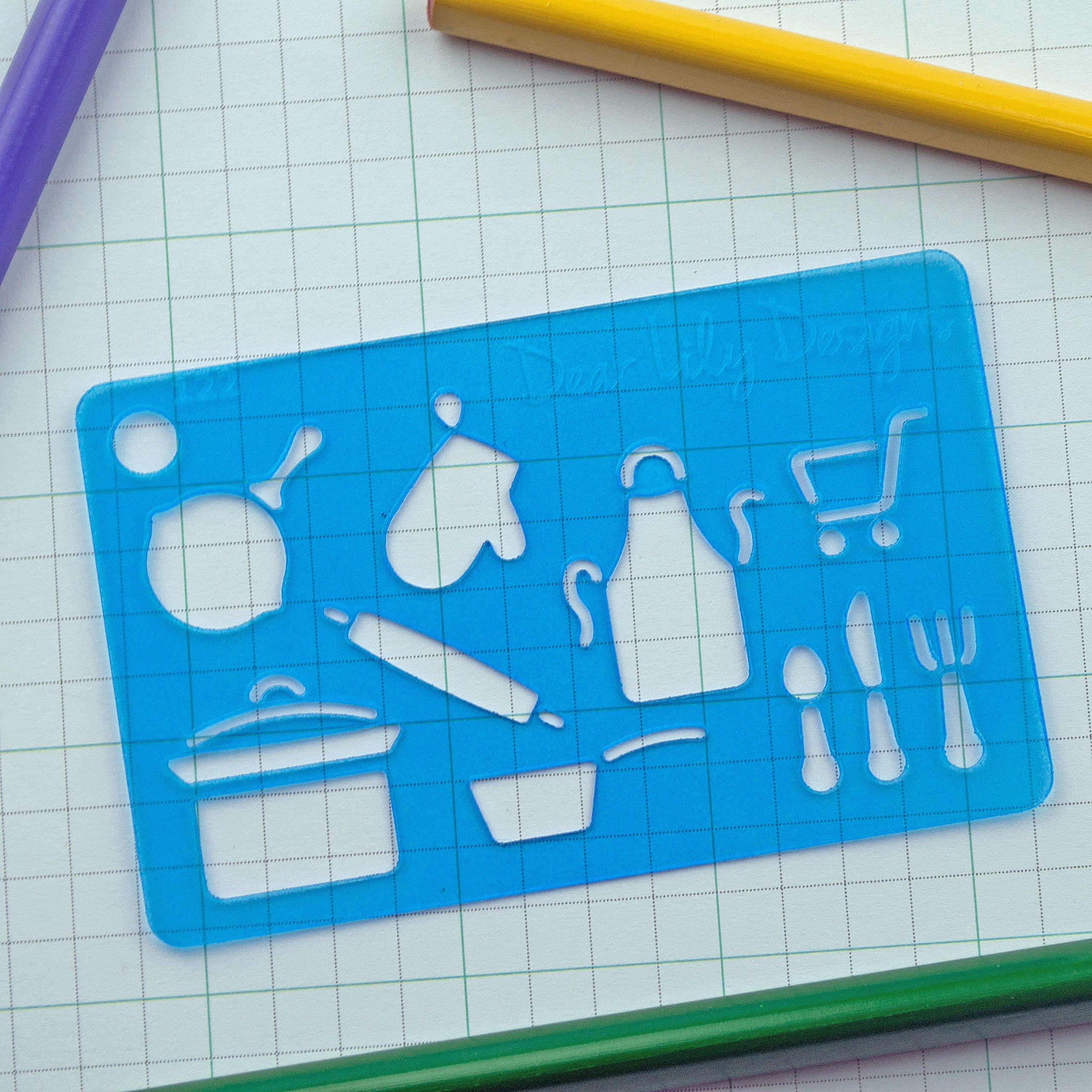 Cooking Planner or Bullet Journal Stencil 122 credit Card - Etsy