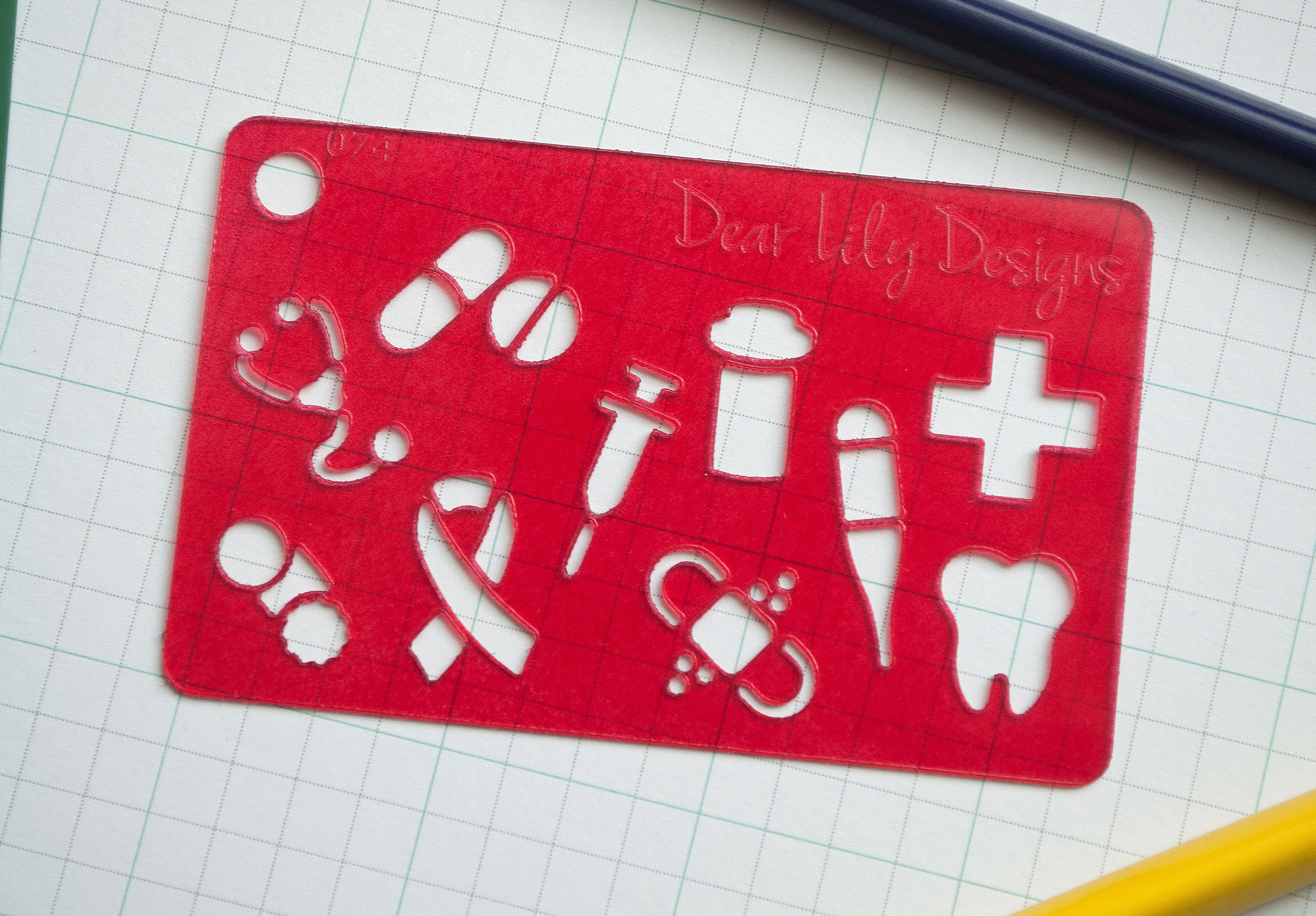 Health Planner Stencil Bullet Journal Stencil 074 credit - Etsy