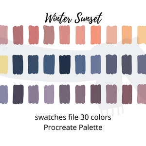 Winter Sunset Procreate Palette / Procreate Color Palette / Procreate ...
