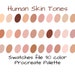 Human Skin Tones Procreate Palette / Procreate Color Palette ...