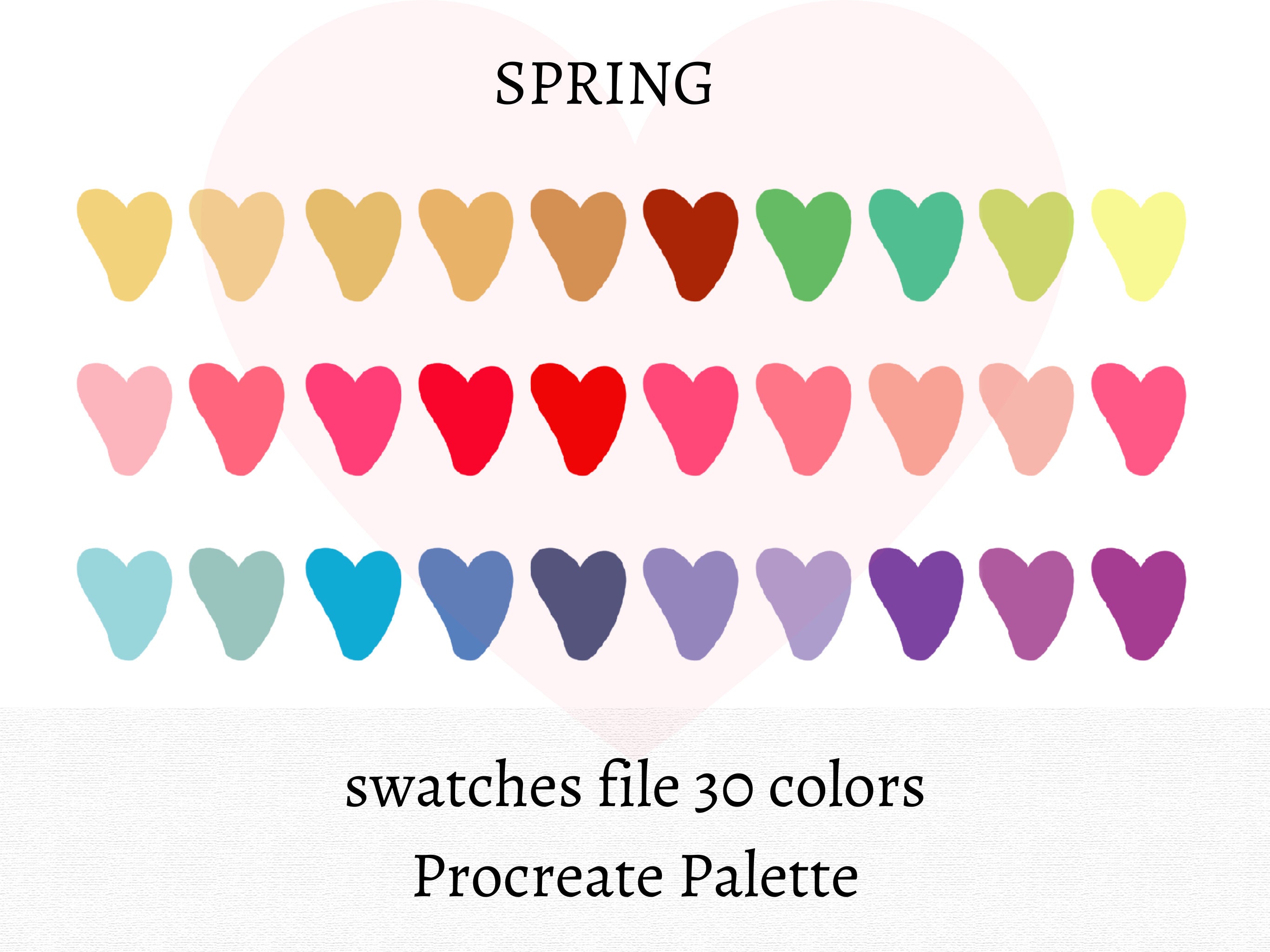 Spring/ Procreate Palette / Procreate Color Palette / Procreate Palette ...