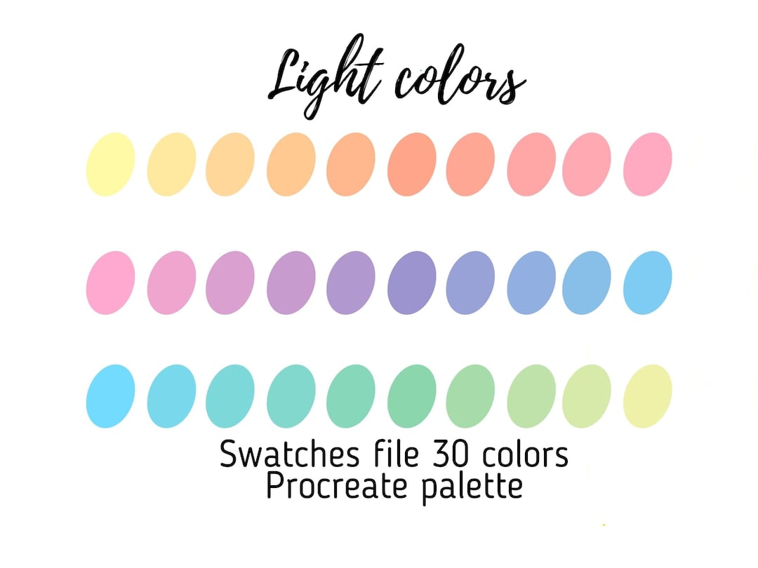 30 Colors Palette | Procreate Color Palette | Color Swatches |light ...