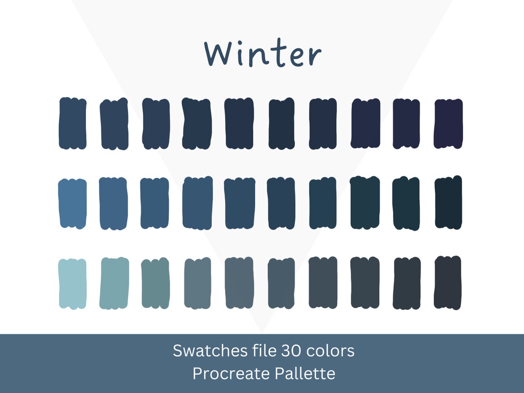 Winter Blues Color Palette | Color Swatches | Instant Download ...