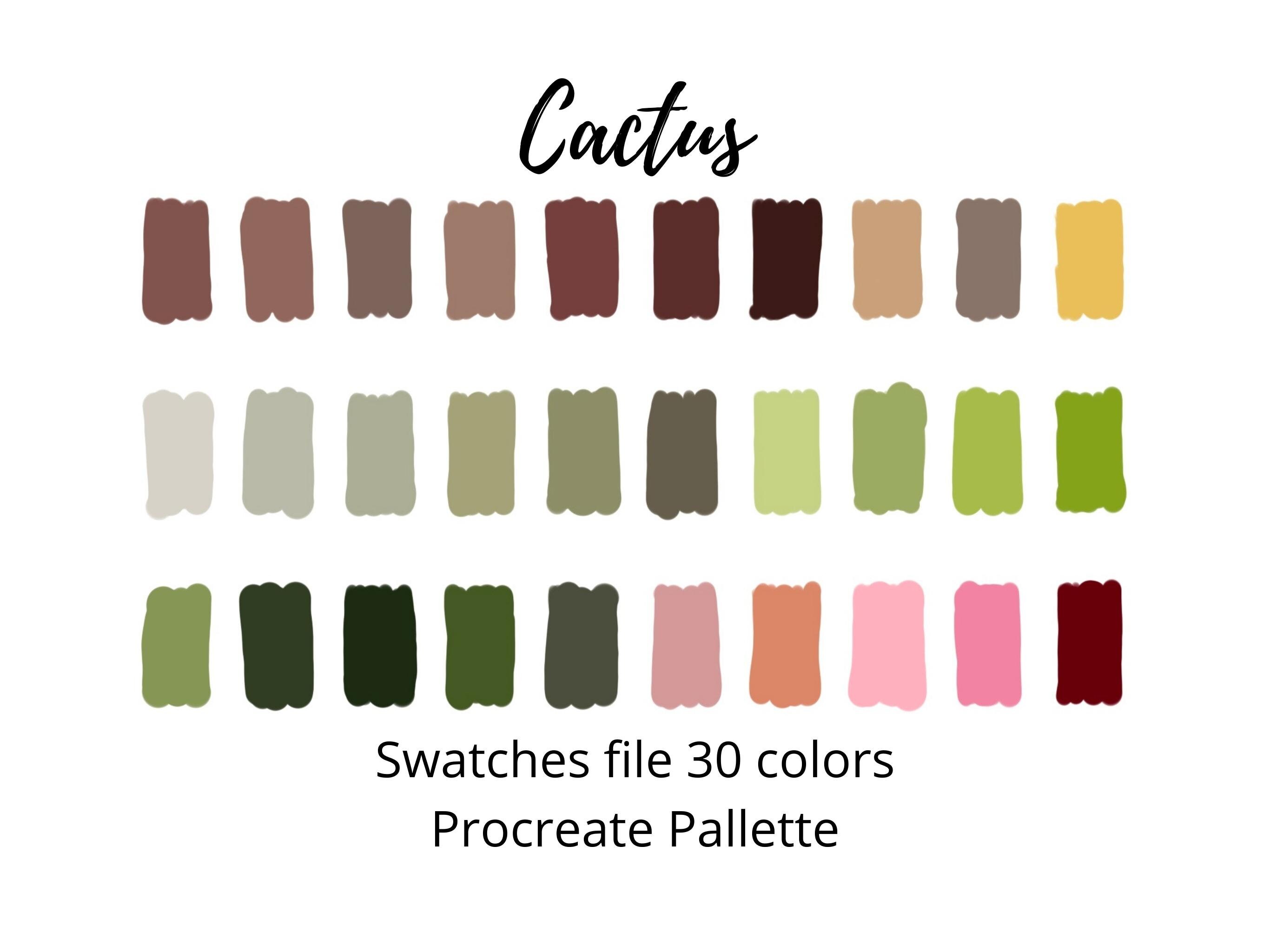 Cactus Procreate Palette / Procreate Color Palette / Procreate Palette ...