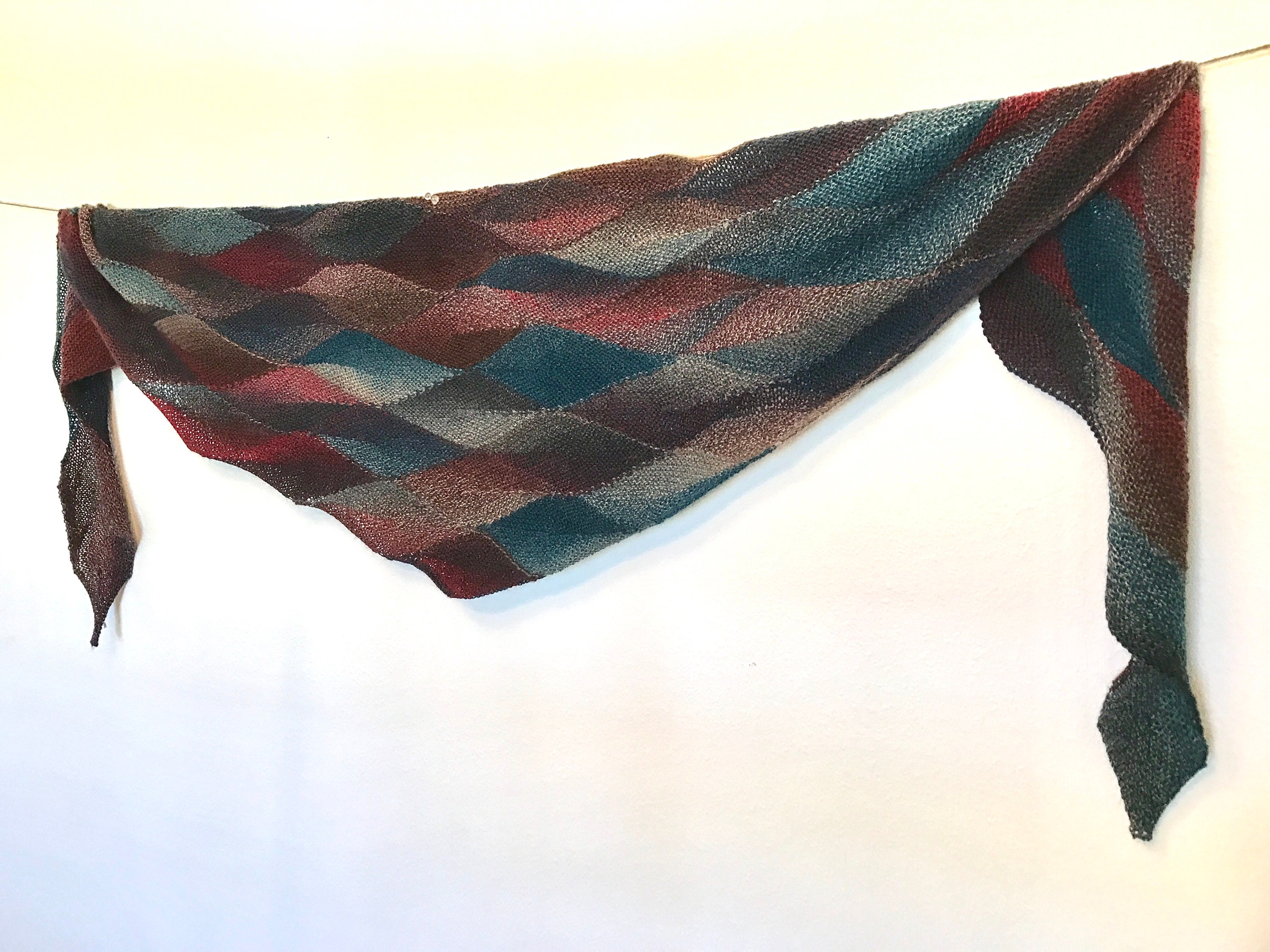 Carol's Frequency Knit Shawl Pattern With Short Row Waves (Instant ...