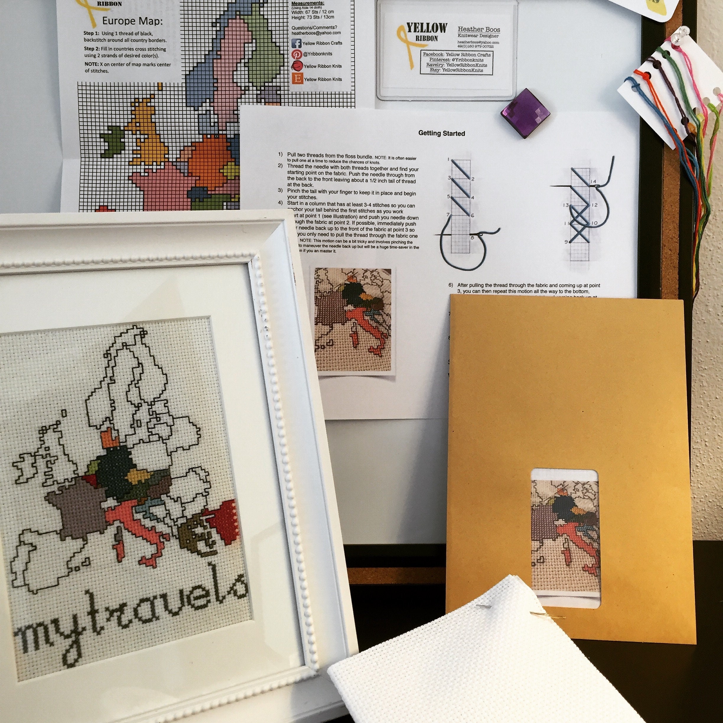 PDF Europe Cross Stitch Travel Map PATTERN - Etsy