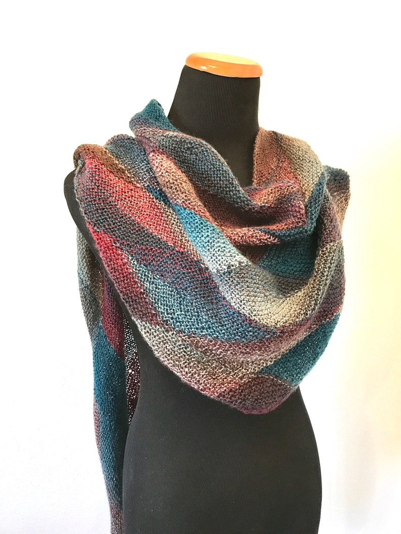 Carol's Frequency Knit Shawl Pattern With Short Row Waves (Instant ...