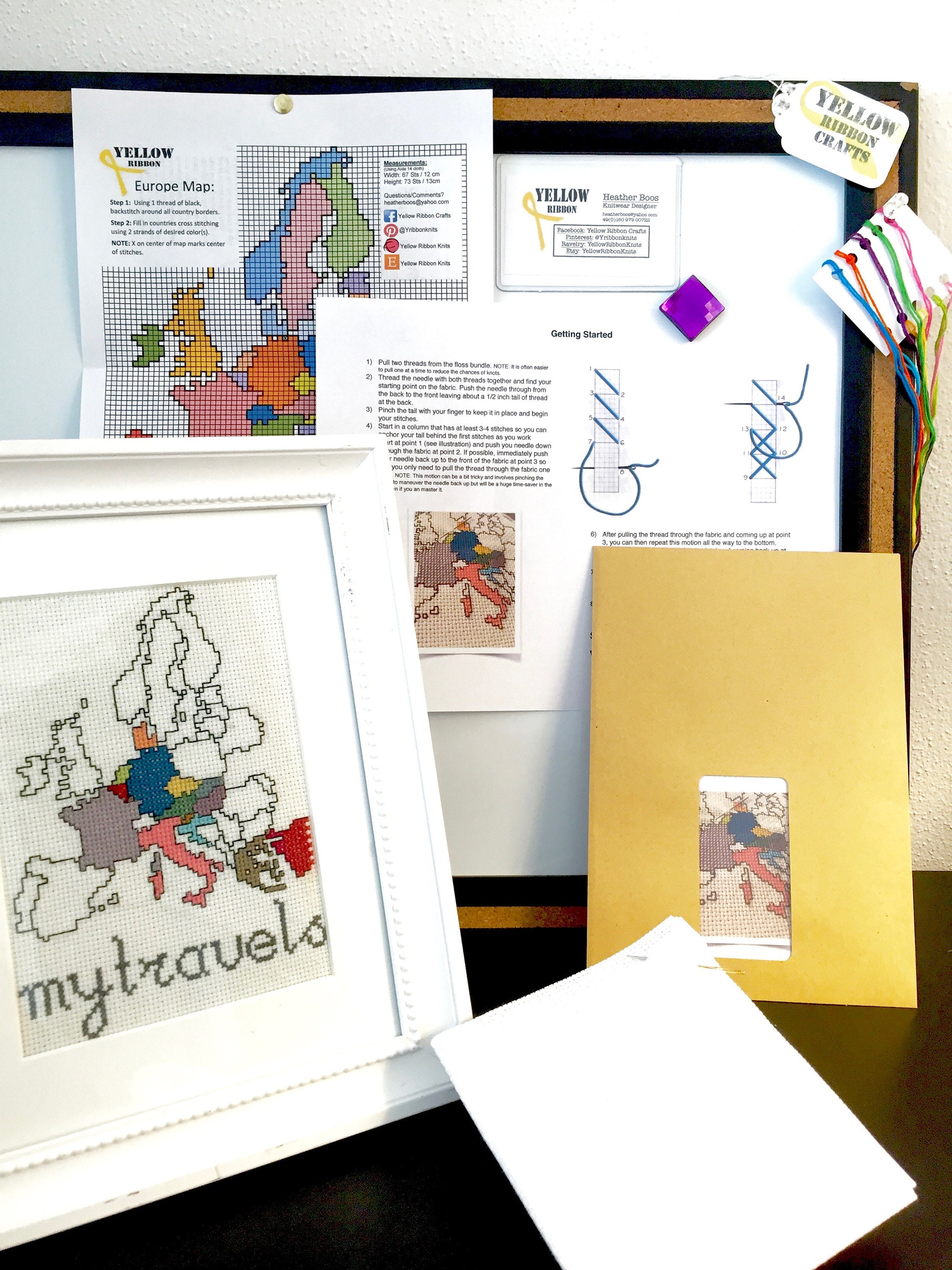 PDF Europe Cross Stitch Travel Map PATTERN - Etsy