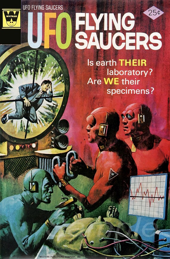 FS03 Vintage UFO Flying Saucers Comic Advertising Poster Print - Etsy