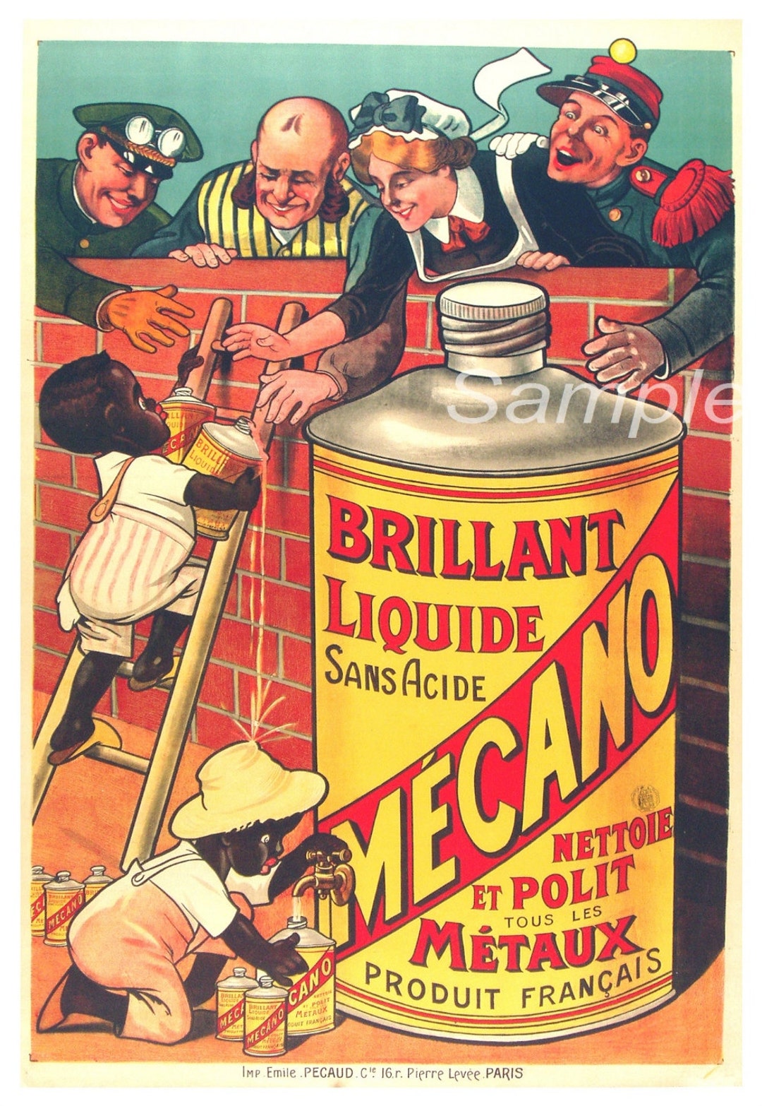 Vintage Mecano Metal Polish Advertising Poster Print - Etsy
