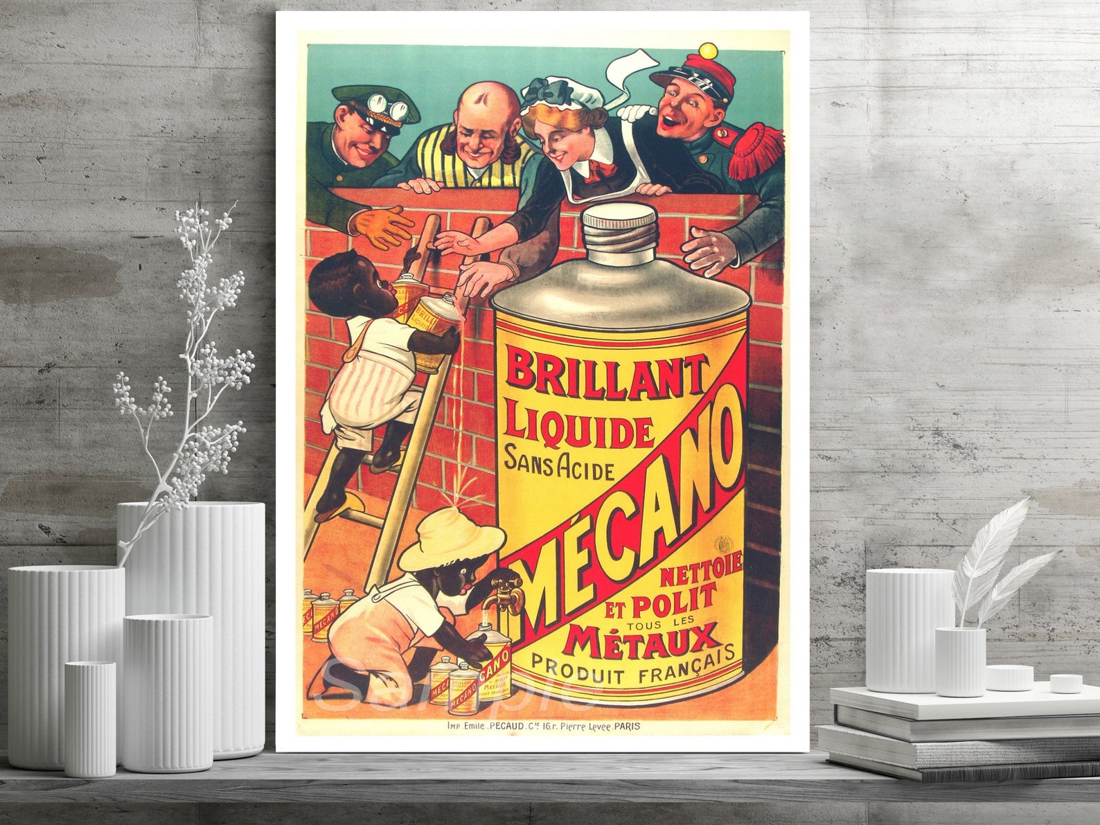 Vintage Mecano Metal Polish Advertising Poster Print - Etsy UK