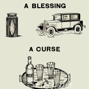 Vintage Alcohol Warning Advertising Poster Print - Etsy